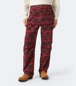 Dries Van Noten Printed Cotton Corduroy Straight Pants
