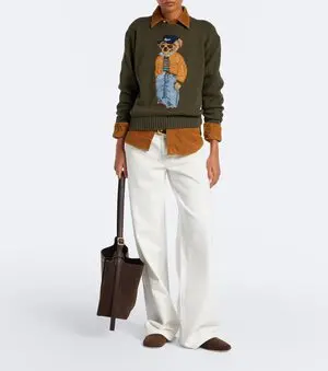 Polo Ralph Lauren Polo Bear Cotton Sweater - Green