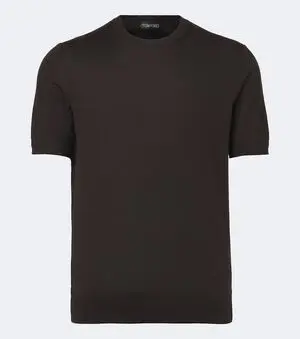 TOM FORD Cashmere Silk T-shirt - Brown
