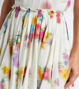 MARANT ETOILE Pleated Printed Miniskirt