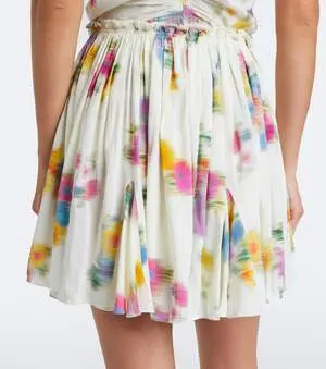 MARANT ETOILE Pleated Printed Miniskirt