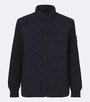 Stone Island Ghost Ribbed-knit Quilted Jacket
