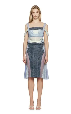 Christopher Esber Cleo Utility Suspended Laced Cotton-silk Top