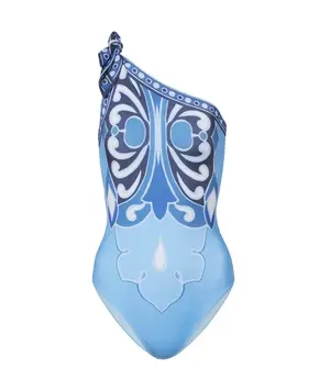 La DoubleJ Goddess Printed Swimsuit - Blue