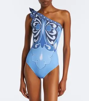 La DoubleJ Goddess Printed Swimsuit - Blue