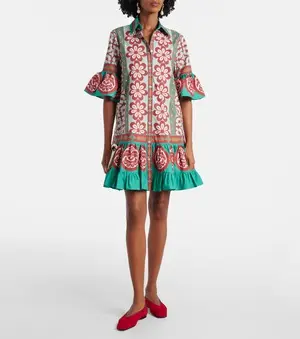 La DoubleJ Choux Printed Cotton Poplin Shirt Dress - Multicoloured