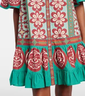 La DoubleJ Choux Printed Cotton Poplin Shirt Dress - Multicoloured