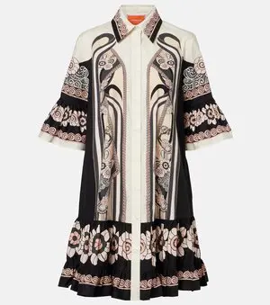 La DoubleJ Choux Printed Cotton Poplin Shirt Dress - Multicoloured