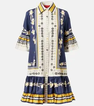 La DoubleJ La DoubleJ Choux Printed Cotton Poplin Shirt Dress Multicoloured
