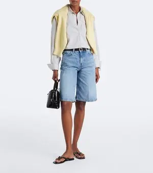 TOTEME Denim Bermuda Shorts - Blue