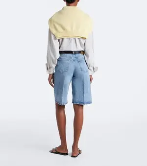 TOTEME Denim Bermuda Shorts - Blue