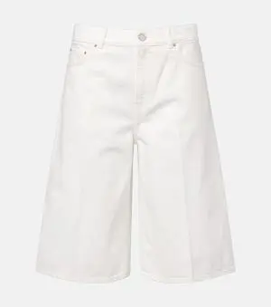 TOTEME Denim Bermuda Shorts - White