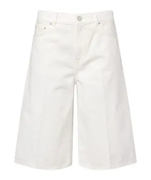 TOTEME Denim Bermuda Shorts - White