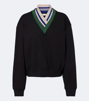 Dries Van Noten Cotton Jersey Sweatshirt - Black