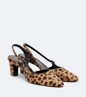 HERBERT LEVINE Calf Hair Slingback Pumps