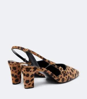 HERBERT LEVINE Calf Hair Slingback Pumps