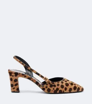 HERBERT LEVINE Calf Hair Slingback Pumps