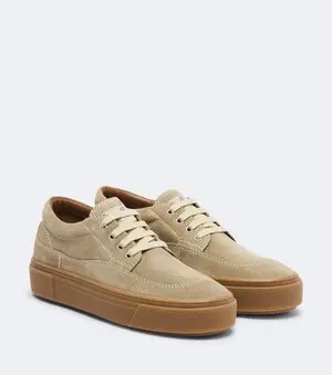 Hogan Crosswind Suede Platform Sneakers - Beige