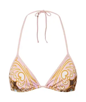 La DoubleJ Printed Bikini Top - Pink