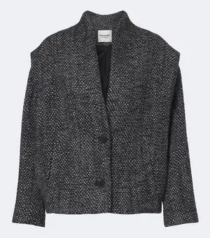 MARANT ETOILE Tweed Jacket - Black