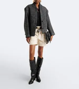 MARANT ETOILE Tweed Jacket - Black