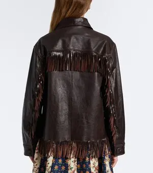 Polo Ralph Lauren Fringed Leather Jacket
