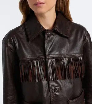 Polo Ralph Lauren Fringed Leather Jacket