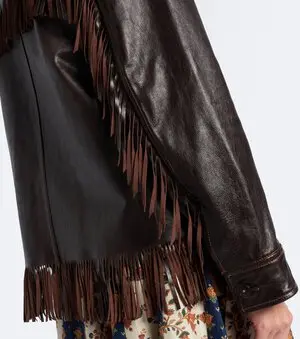 Polo Ralph Lauren Fringed Leather Jacket