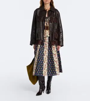 Polo Ralph Lauren Fringed Leather Jacket