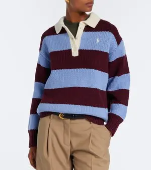 Polo Ralph Lauren Striped Wool-blend Polo Sweater