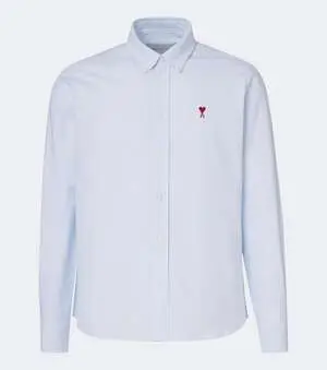 AMI Paris De C?ur Striped Cotton Shirt - Blue