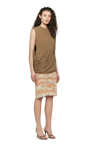 Christopher Esber Interlocked Lace Draped Muscle Tank Cotton-blend Midi Dress