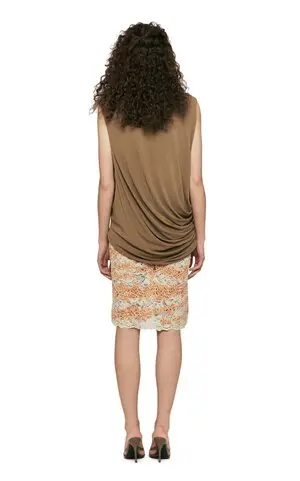 Christopher Esber Interlocked Lace Draped Muscle Tank Cotton-blend Midi Dress