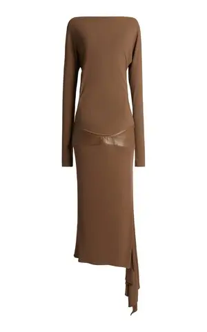 Christopher Esber Contour Leather Maxi Dress - Brown
