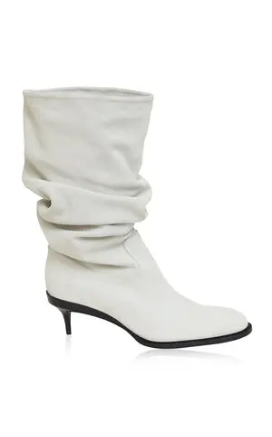 Christopher Esber Niki Collapse Suede Boot - White