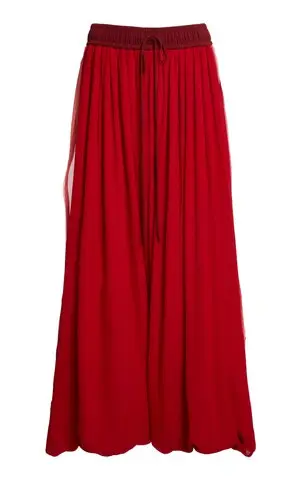 Christopher Esber Glacis Baloon Silk Trousers - Red