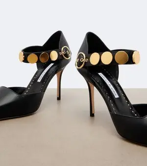 Manolo Blahnik Studded Leather Pumps