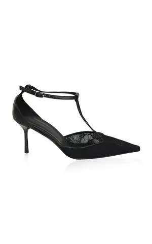 Christopher Esber T-bar Hosiery Heel - Black