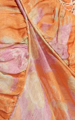 Christopher Esber Siower Linen-silk Midi Skirt
