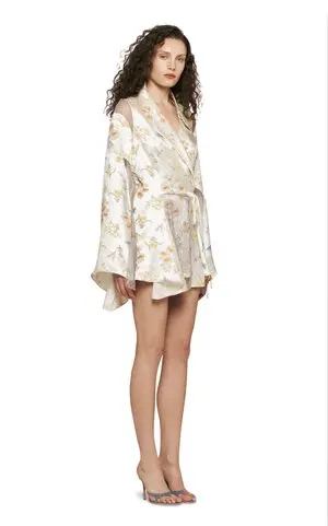 Christopher Esber Herloom Silk Brocade Wrap Top