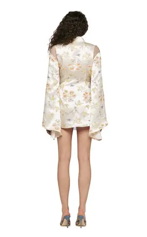 Christopher Esber Herloom Silk Brocade Wrap Top