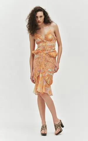 Christopher Esber Siower Linen-silk Blend Gown