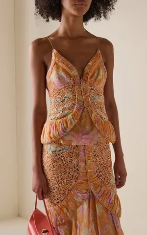 Christopher Esber Siower Linen-silk Blend Gown