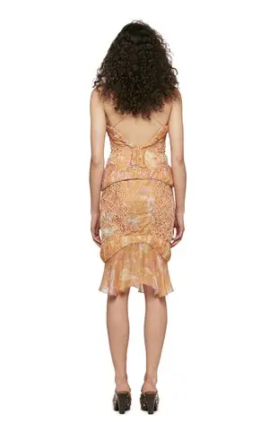 Christopher Esber Siower Linen-silk Blend Gown