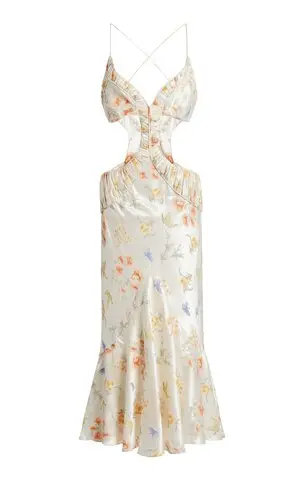 Christopher Esber Heirloom Brocade Silk Maxi Dress - White