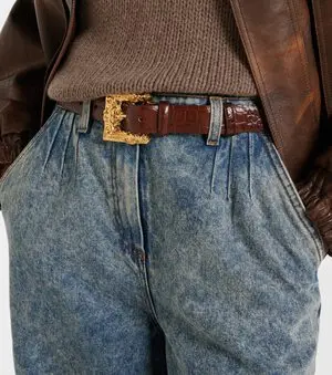 Magda Butrym Croc-effect Leather Belt