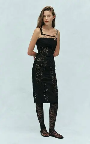 Christopher Esber Venise Lasercut Leather Dress