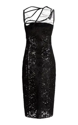 Christopher Esber Venise Lasercut Leather Dress