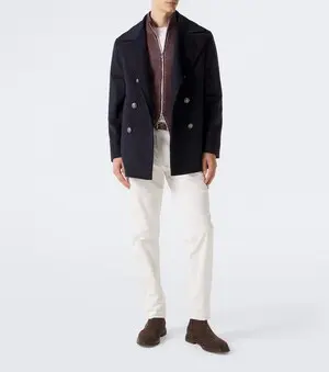 Brunello Cucinelli Virgin Wool Peacoat