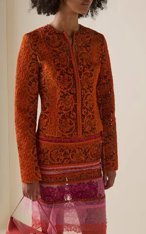 Christopher Esber Venise Lasercut Leather Jacket